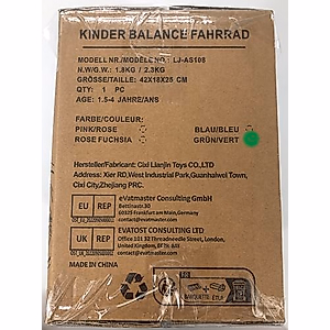 JOLLITO Toddler Balance Bike for 18 Months, 2, 3, 4 Years Old Girl Boy, Adjustable Seat and Handlebar, 9 Inch Wheel, Aluminium Frame, Best Gifτ for Beginners