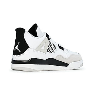Little Kid's Jordan 4 Retro Military Black White/Blk-Neutral Grey (BQ7669 111) - 12.5