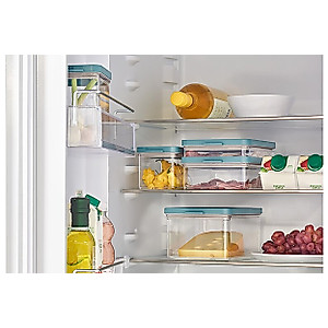 Mepal - Breakfast Fridge Container Duo Omnia – 2-Layer Fridge Box for Storing Cold Cuts & Cheese - Stackable Refrigerator Boxes - Kitchen Storage & Organization - 500 ml & 1200 ml - Nordic Green