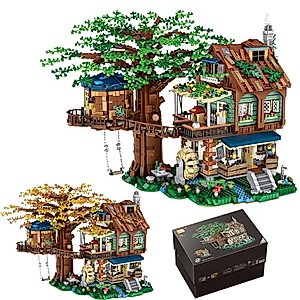 LOZ Mini Blocks 1033 Treehouse Building Set, 4761Pcs Ideas Tree House Building Blocks Kit, DIY Mini Bricks Tree House Model Sets, Awesome Building Toys Gift for Adults, Not Compatible with Lego