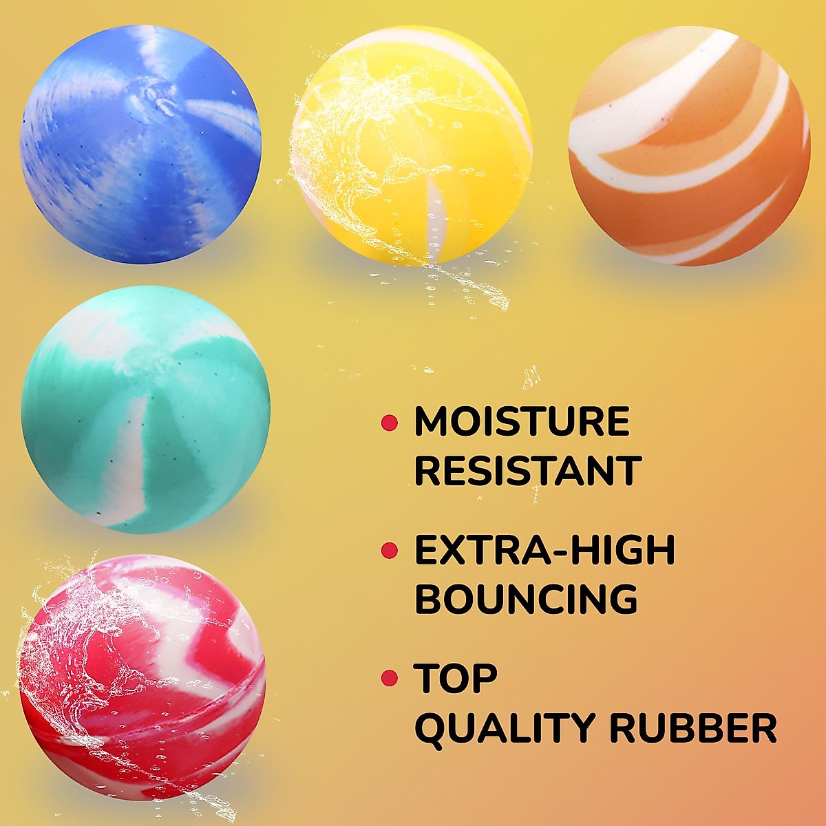Entervending Bouncy Balls - 100 Pcs Small Bouncing Balls - 1 Inch Bounce Balls - Tri-Color Bouncing Balls for Kids - Vending Machine Toys - Bouncy Ball Vending Machine Refill in Bulk