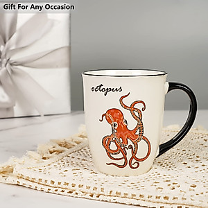 Ceramicfor Octopus Heat Changing Coffee Mug Cool Color Changing Mug Christmas Birthday Gifts for Men Women