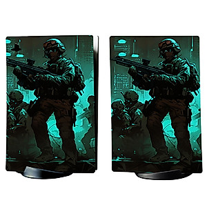 PlayVital Fearlessness Full Set Skin Decal for ps5 Console Digital Edition, Sticker Vinyl Decal Cover for ps5 Controller & Charging Station & Headset & Media Remote