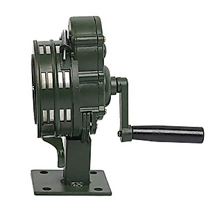 YaeGarden Base Mount Air Siren Alarm Air Raid Sirens Manual Crank Siren 110±2dB Base/Table Mount Hand Crank Manual Operated Metal Alarm/Siren (Air Raid)