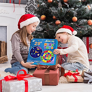 BooTaa 2 Pack 29" Large Dart Board Game Set with 20 Sticky Balls, Indoor/Sport Outdoor Fun Party Play Games, Boys Girls Toys, Birthday Toy Gifts for 3 4 5 6 7 8 9 10 11 12 Year Old Boys Girls Kids