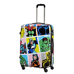 American Tourister Luggage Suitcase, Multicolored (Marvel Pop Art), L (75 cm-88 L)