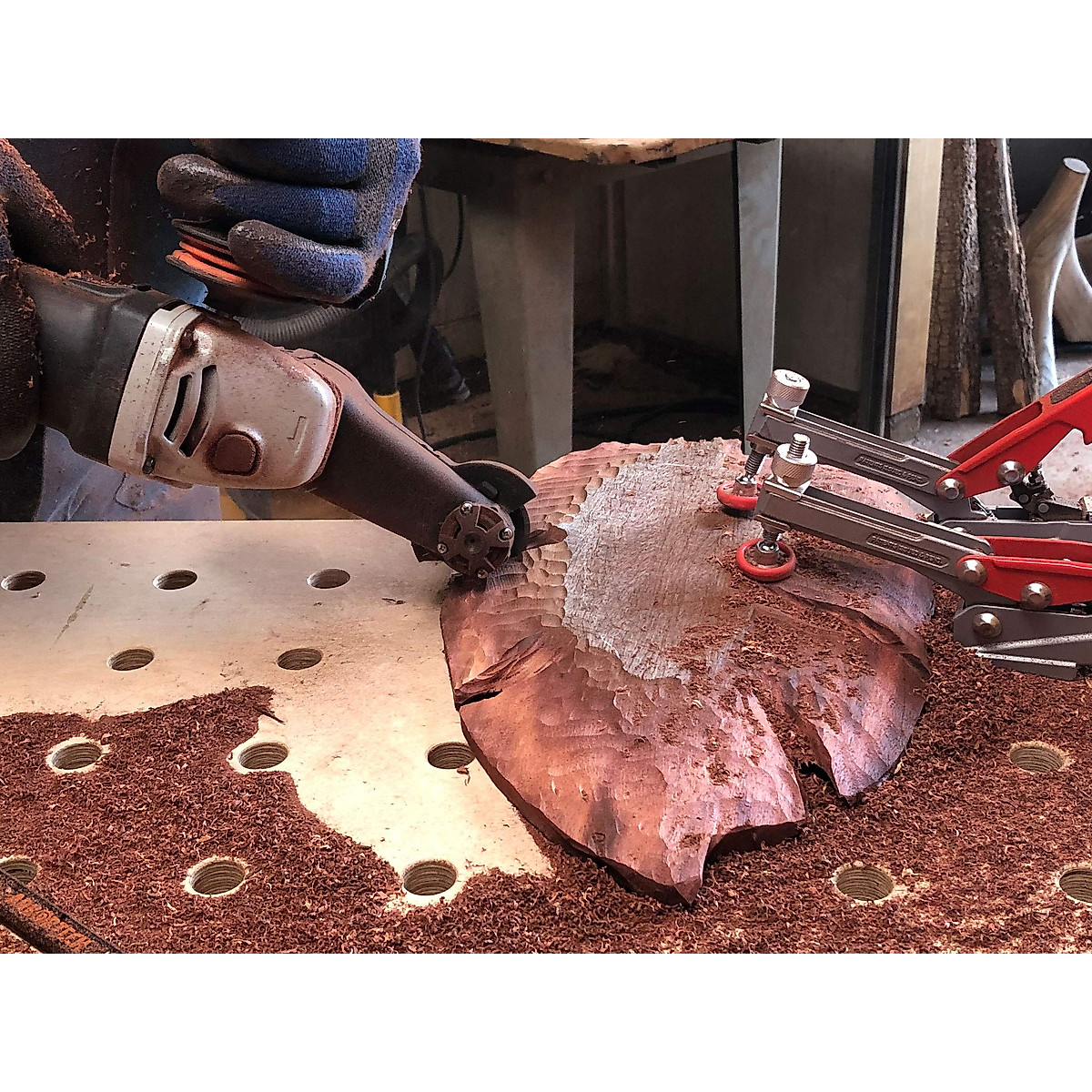 ARBORTECH Mini Carver | Ø 50 mm Mini Angle Grinder Wood Carving Kit | MIN.FG.900.20