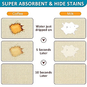 FUMAX Coffee Mat, Quick Drying Mat for Kitchen Counter, Hide Stain Absorbent Rubber Backed Coffee Bar Mat, Coffee Bar Accessories Coffee Maker Mat Fit Under Coffee Maker Machine Pot Espresso, 12*20IN