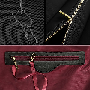 CHICECO Basic Large Travel Tote Shoulder Bag for Women - Black + Brown/20.5 Length