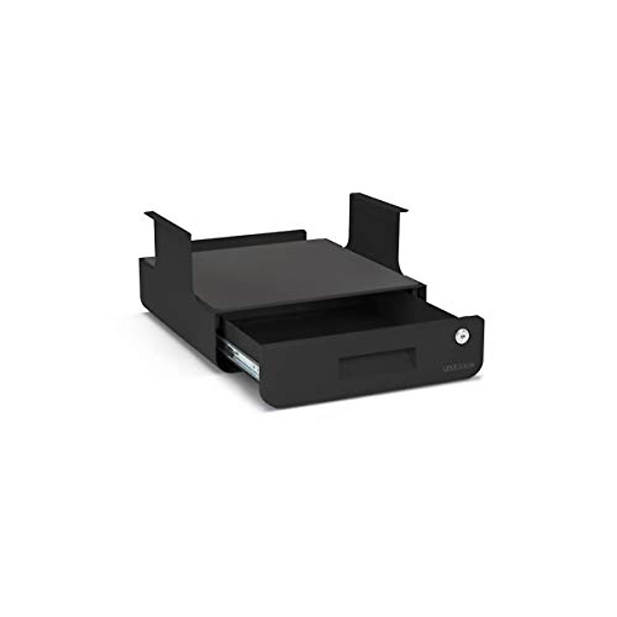 UPLIFT Desk Locking Under Desk Drawer with Shelf (Black)