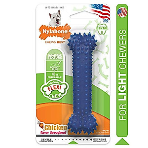 Nylabone Moderate Chew FlexiChew Dental Chew Toy Chicken Small/Regular (1 Count)