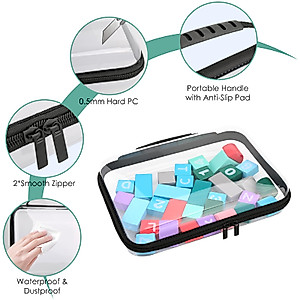 QAVABIN Clear Hard Zipper Pouch, Bliss Zippered Storage Bins, Waterproof PVC Shell Travelling Bags, Storage for Board Games, Building Blocks, Puzzles, Kids Books with Handle, Plastic Organizing, 2Pc