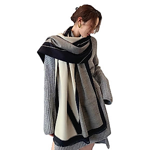 Large Pashmina Shawls and Wraps for Women Evening Dresses Extra Long Soft Cashmere Feel Birthday Gifts Throw Warm Winter Womens Fall Scarfs Shawls and Wraps for Wedding Christmas in White and Black