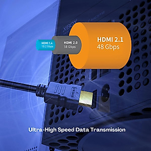 TNP HDMI Cable Left Angle 90 Degree (15FT) - High Speed HDMI 2.0 Cord, Supports UHD 4K 60hz 2K 2160p Full HD 1080p Quad HD 1440p 3D ARC/eARC Ethernet for Xbox One X/S PS4 Pro/Slim & Apple TV 4K