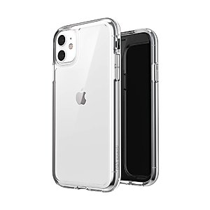 Speck iPhone 11 Clear Case - Drop Protection & Scratch Resistant, Anti-Yellowing & Anti-Fade with Dual Layer Protetective, Slim, Transparent Design - Crystal Clear iPhone 11 Cases - GemShell