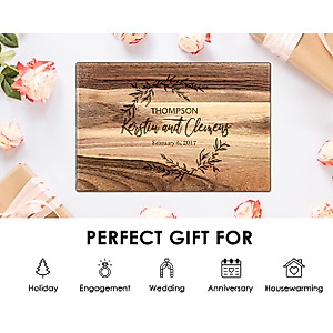 Wedding Anniversary Gifts for Women, Walnut Personalized cutting board, Wedding Gift - for couple or bride, Engraved cutting board, Custom cutting board, Bridal shower gift, Christmas gifts for mom