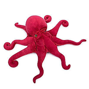 ZHONGXIN MADE Simulation Octopus Plush Toy -Red Soft Real Life Octopus Stuffed Animal Toys, Lifelike Deep Sea Creeping Animal Octopuses Plush Toys for Children Boys Girls (18 inch)