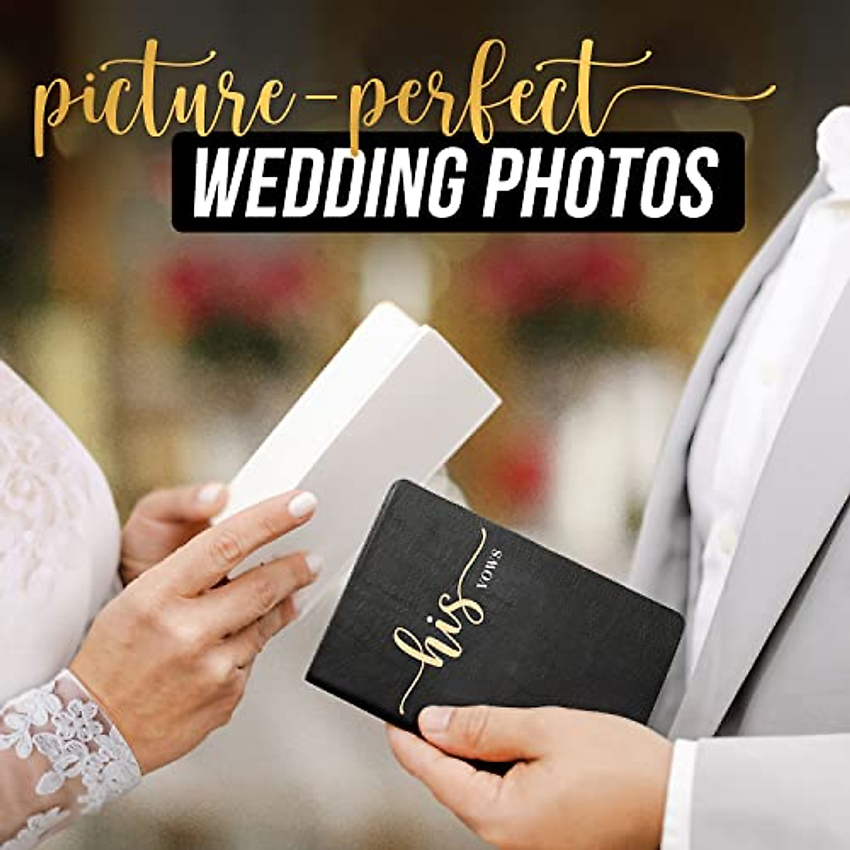 Prazoli Wedding Vow Books for Wedding Day Essentials, Cool Engagement Gifts for Couples, Wedding Registry Items, Supplies & Stuff, Mr and Mrs Gifts for Bride to Be, His and Hers Gifts Journal