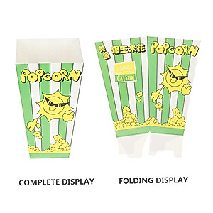 100pcs Popcorn Boxes Candy Popcorn Disposable Snack Containers Food Containers Disposable Popcorn Packaging Boxes Popcorn Bowls for Family Movie Night Paper Popcorn Boxes Set Gift