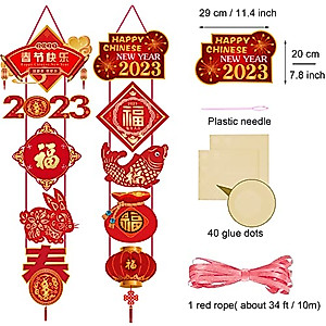 Chinese New Year Decoration 2023 Chinese New Year Decor Year of the Rabbit Lunar New Year Decorations Chinese Couplets Spring Festival Banner
