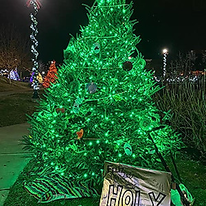 Dazzle Bright St. Patrick's Day String Lights, 100 LED 33FT Waterproof Connectable String Lights, 120V UL Certified Christmas Decorations for Garden Yard Indoor Outdoor (Green)