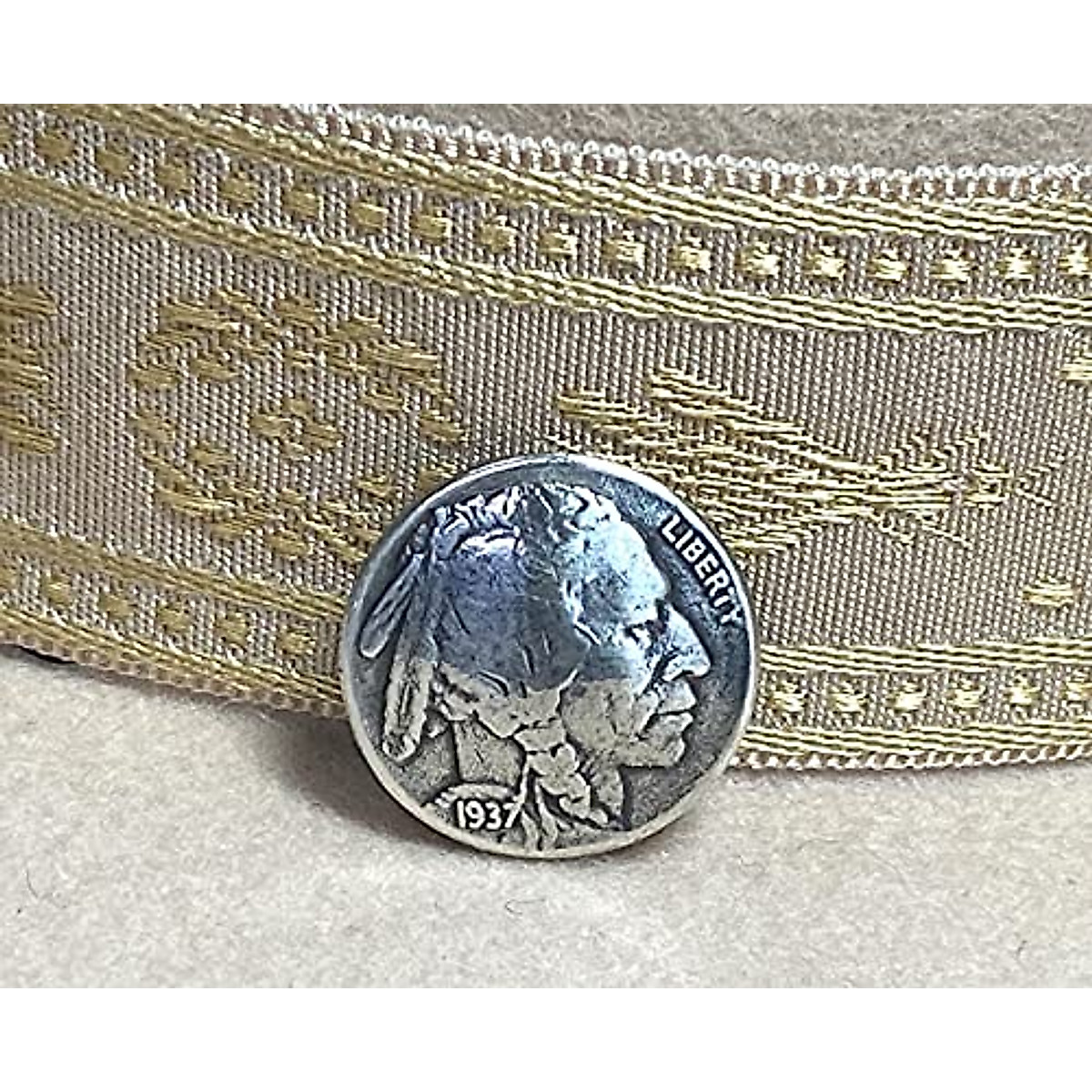 Toxic Jungle 2 Pieces 4/5 inch (21mm) Indian Head Nickel Classic Screw Post Decorative Nickel Concho, Ornament for Leathercraft Saddle/Belt/Saddle Blanket/Hats/Wallet, Antiqued Silver