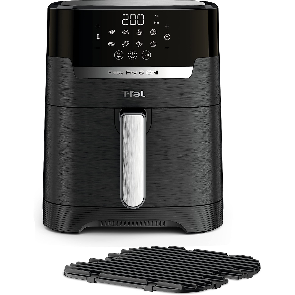 T-fal Air Fryer & Grill Combo Digital, 2-in-1, 4.4 Qrt, black