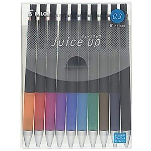 PILOT Knock Gel Ink Extra Fine Ballpoint Pen, Juice Up 03, 10 Color Assorted (LJP200S3-10C)