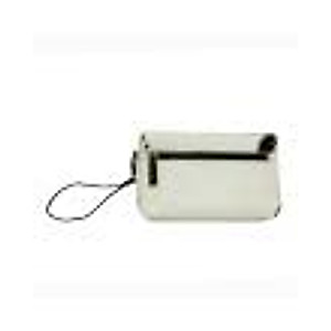 White Western Handmade Turnlock Wristlet - Hair On Leather Wallet for Women
