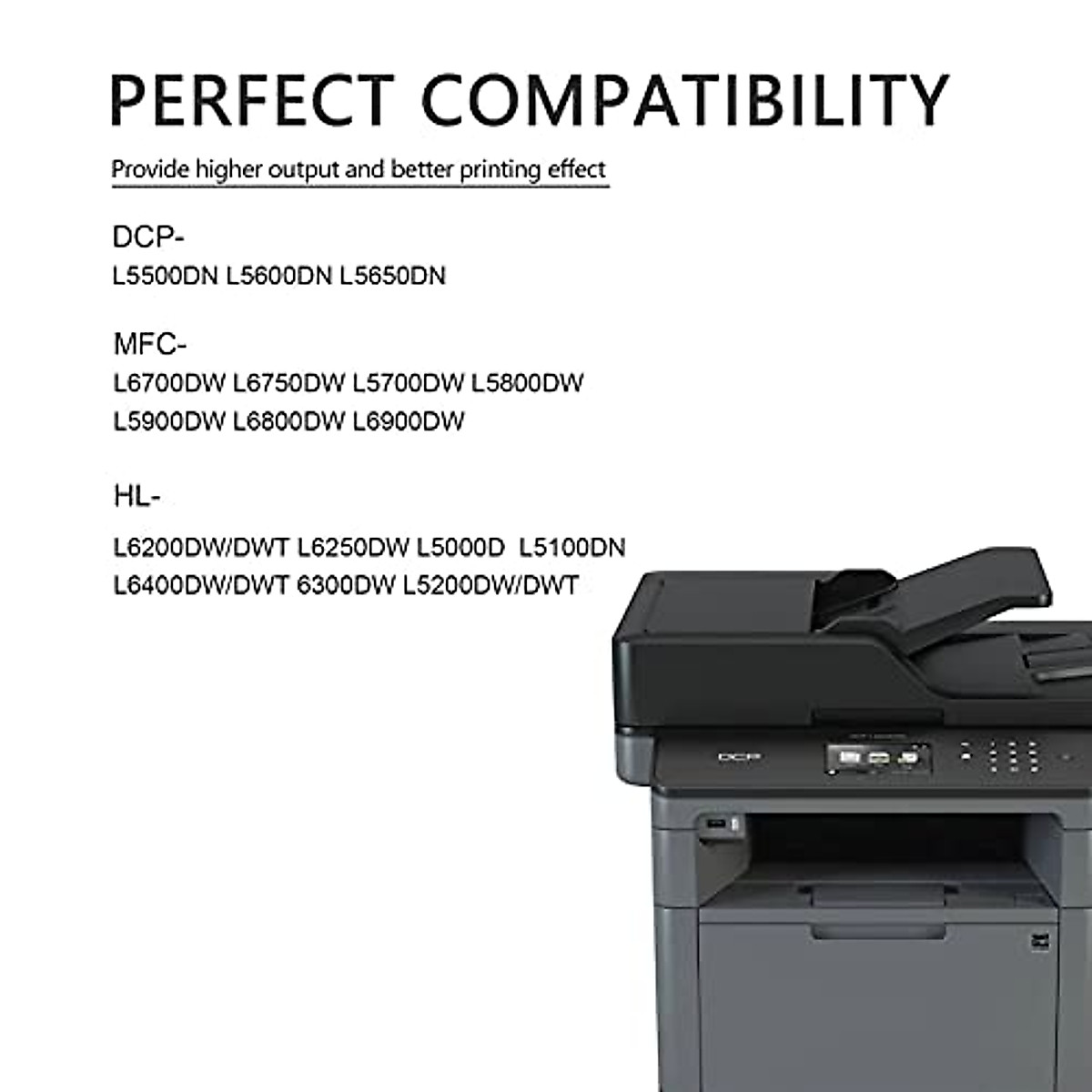 VASERINK 2 Pack Black TN820 Toner Cartridge Compatible Replacement for Brother DCP-L5650DN MFC-L6750DW MFC-L5900DW HL-L6300DW Printer