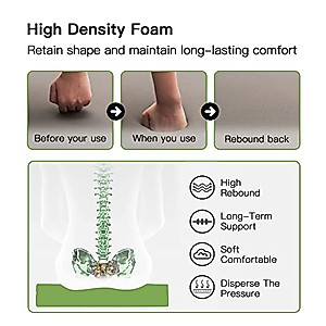 STRICKLANDHOME Outdoor Cushions for Patio Furniture, Water-Resistant Patio Furniture Cushions, Tropical Leaves Outdoor Cushions Set of 2, Round Corner Patio Chair Pads with Ties, 17"X16"X2"