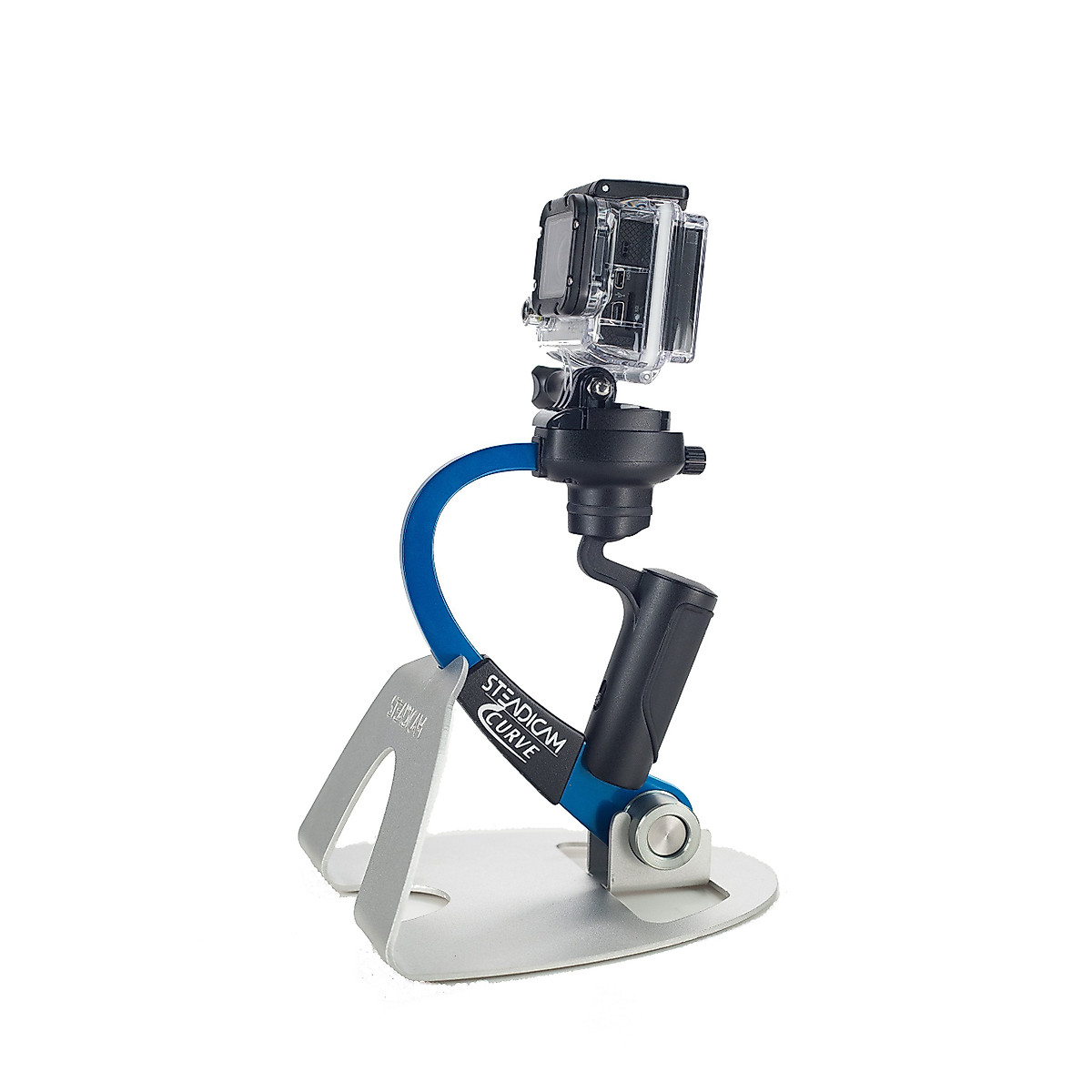 Steadicam Curve-BK Handheld Video Stabilizer and Grip for GoPro Hero Cameras 3, 4 Black & Hero 5 (Blue)