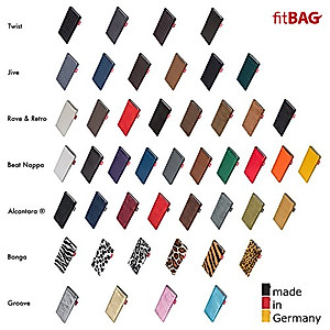 fitBAG Beat Green Custom Tailored Sleeve for Oppo Reno2 | Made in Germany | Fine Nappa Leather Pouch case Cover with Microfibre Lining for Display Cleaning