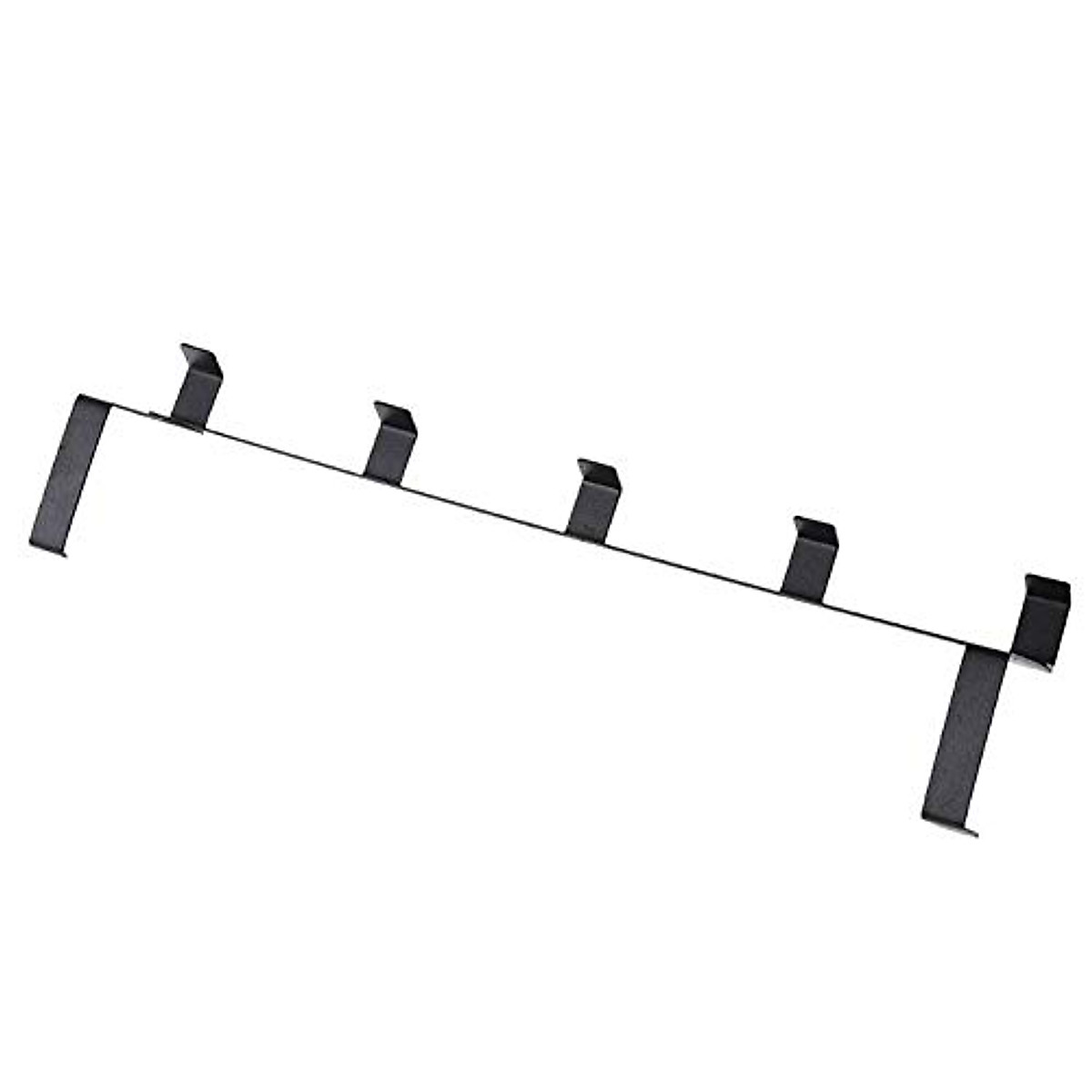 Chaotai Over The Door Hanging Rack 5 Hooks for Towel Hat Hanger Rack Strong Home Accessories Living om Durable Organizer Holder Iron Hanging(Black)