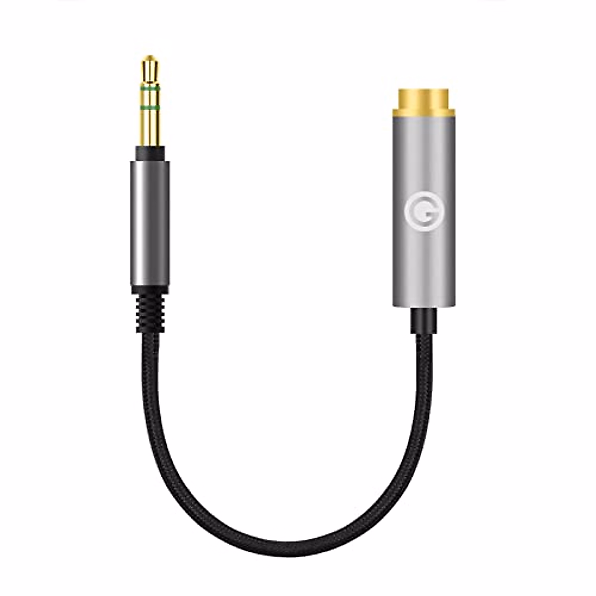 GEEKRIA Apollo 3.5mm Stereo Male to 4.4mm Balanced Female Adapter Cord / 5 Cores Conversion Audio Cable, Aluminum Alloy Casing, PP Yarn-Braided Upgrade Cable (5.5 Inches)