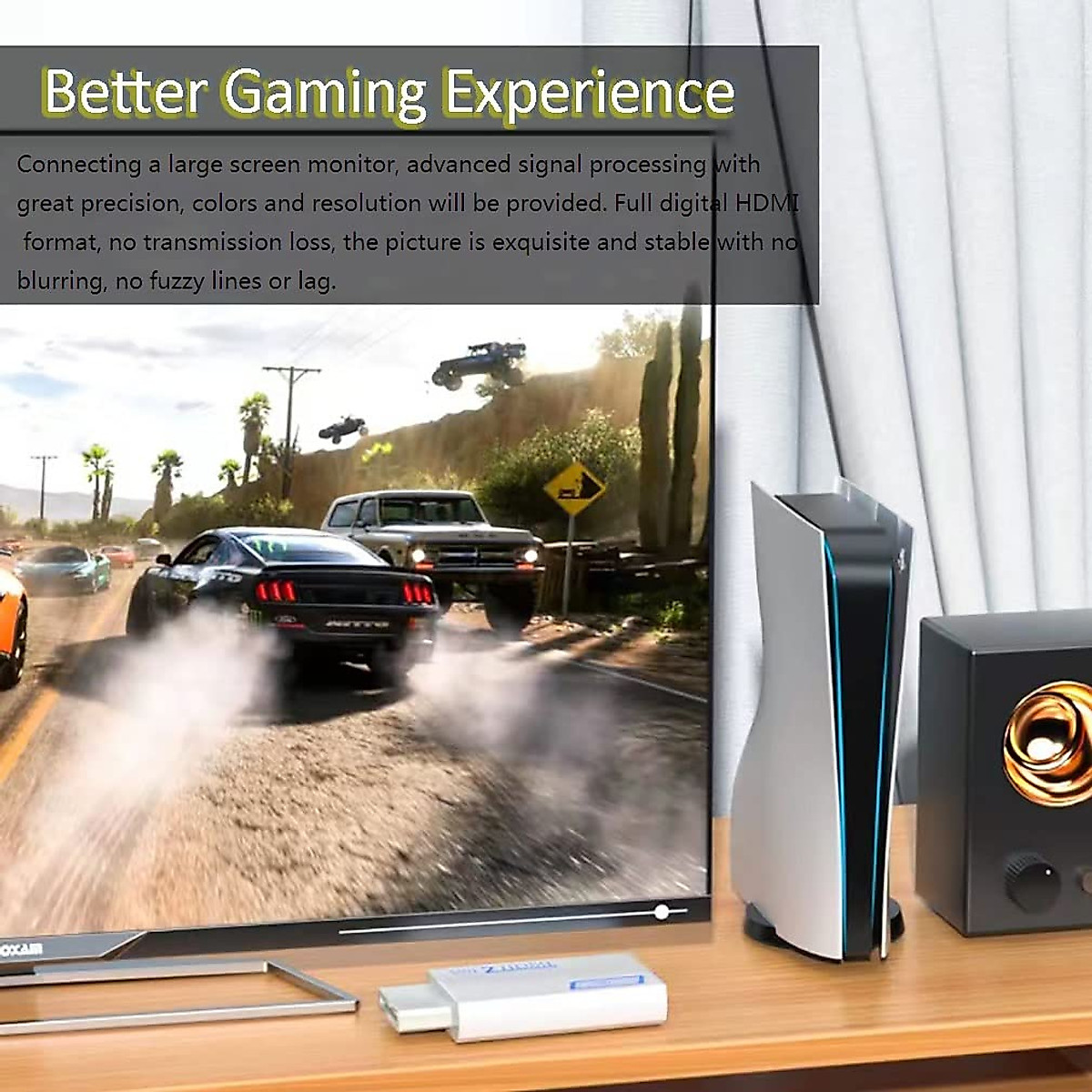 sartyee Wii to HDMI Converter, Wii2 to HDMI for HD Video Audio Output with 3.5mm Audio Jack, Supports All Wii Display Modes 1080P 720P, Wii, Wii U, HDTV, Monitor, NTSC