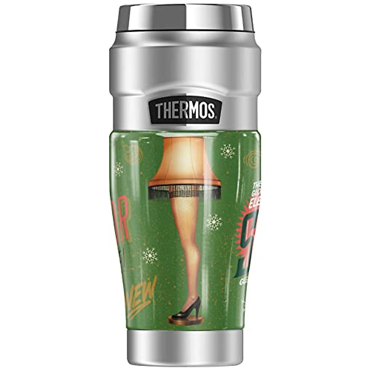 THERMOS A Christmas Story Leg Lamp STAINLESS KING Stainless Steel Travel Tumbler, Vacuum insulated & Double Wall, 16oz