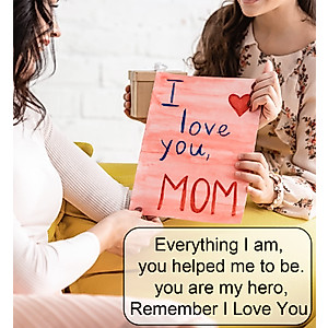Mothers Day Keychain from Daughter, Mom Keychain Gift for Birthday Christmas - Everything I am You Helped Me to be