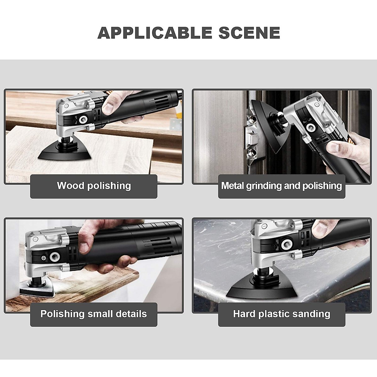 SING F LTD 2Pcs Oscillating Multi-Tool Triangular Sanding Pads 90mm Hook & Loop Sanding Disc Pads Compatible with Dewalt Stanley Bosch