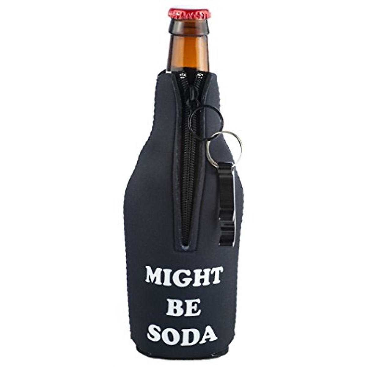 Funny Guy Mugs Might Be Soda Collapsible Neoprene Bottle Coolie - Drink Cooler