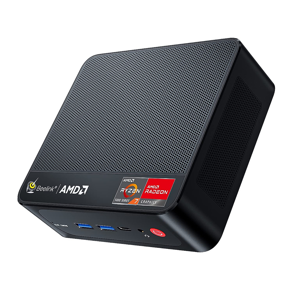 Beelink SER5 Mini PC, AMD Ryzen 7 5700U(8C/16T up to 4.3GHz),16GB DDR4 500GB NVME SSD WiFi 6/BT5.2/HDMI+Type-C+DP Triple Display Mini Office Business Gaming Computer