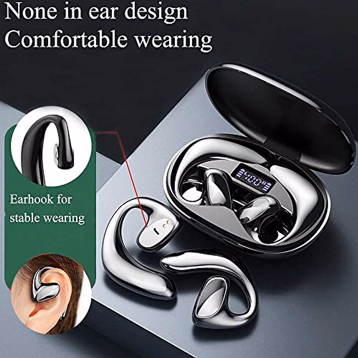 WiFamTon Wireless Bluetooth Headphones Wireless Earbuds Bluetooth Earbuds Wireless Earphones Bluetooth Earphones Wireless Headphones (S900-Black)