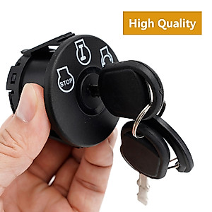 925-04228 Ignition Switch 3 Position with Key Replacement for Craftsman, Troy-Bilt, MTD, Cub Cadet, Husqvarna, JD, AYP, Bad Boy Delta, 725-04228 Lawn Mower Starter Switch