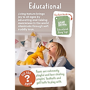 Living Nature Large Tiger Cub Stuffed Animal | Fluffy Tiger Animal | Soft Toy Gift for Kids | 12 inches