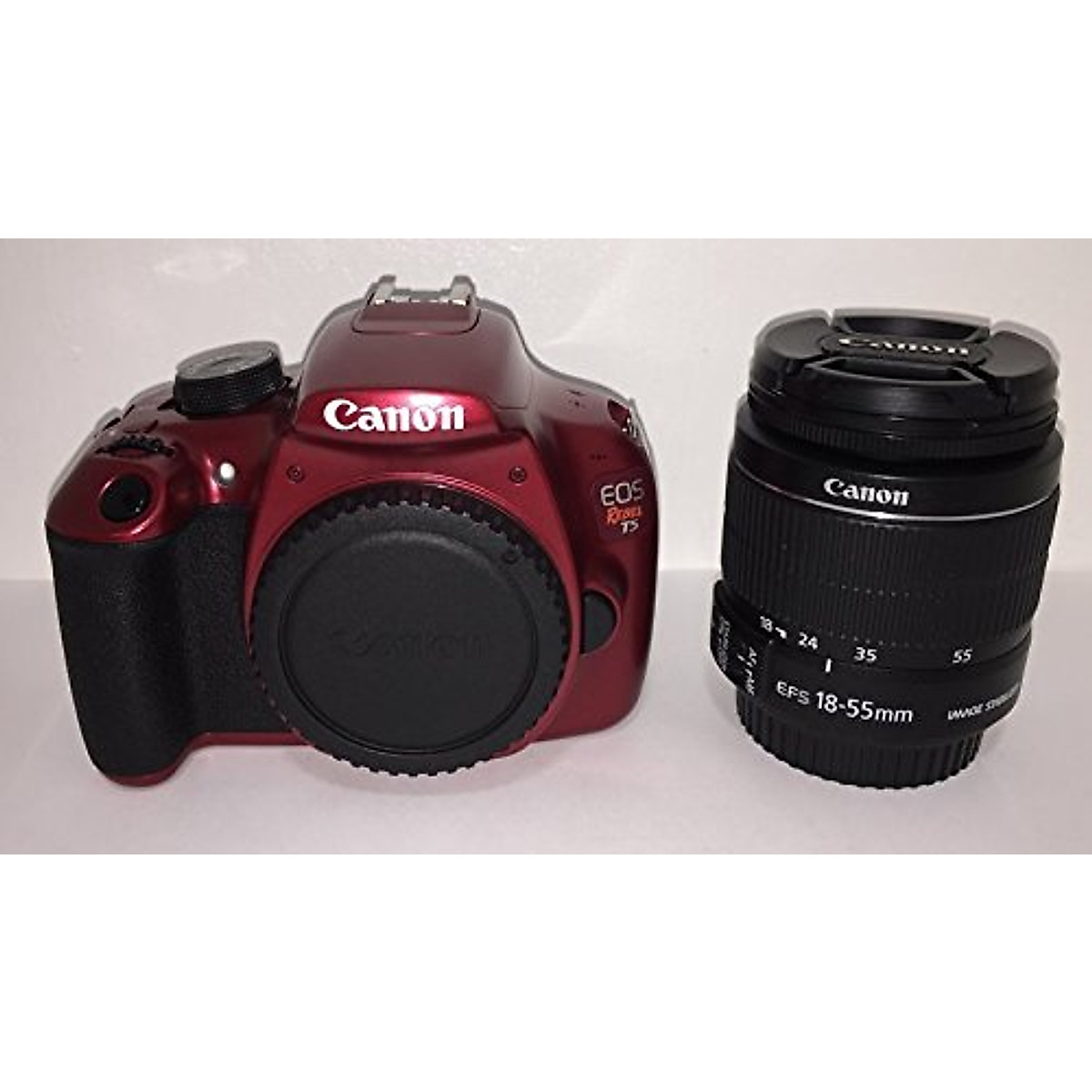 Canon EOS Rebel T5 Digital SLR Camera Kit with EF-S 18-55mm is II Lens - Red