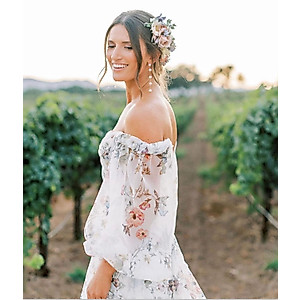 14k Silver Plated Long Pearl Drop Dangle Earrings for Women Chain Baroque Pearl Stud Jewelry for Bridal Wedding