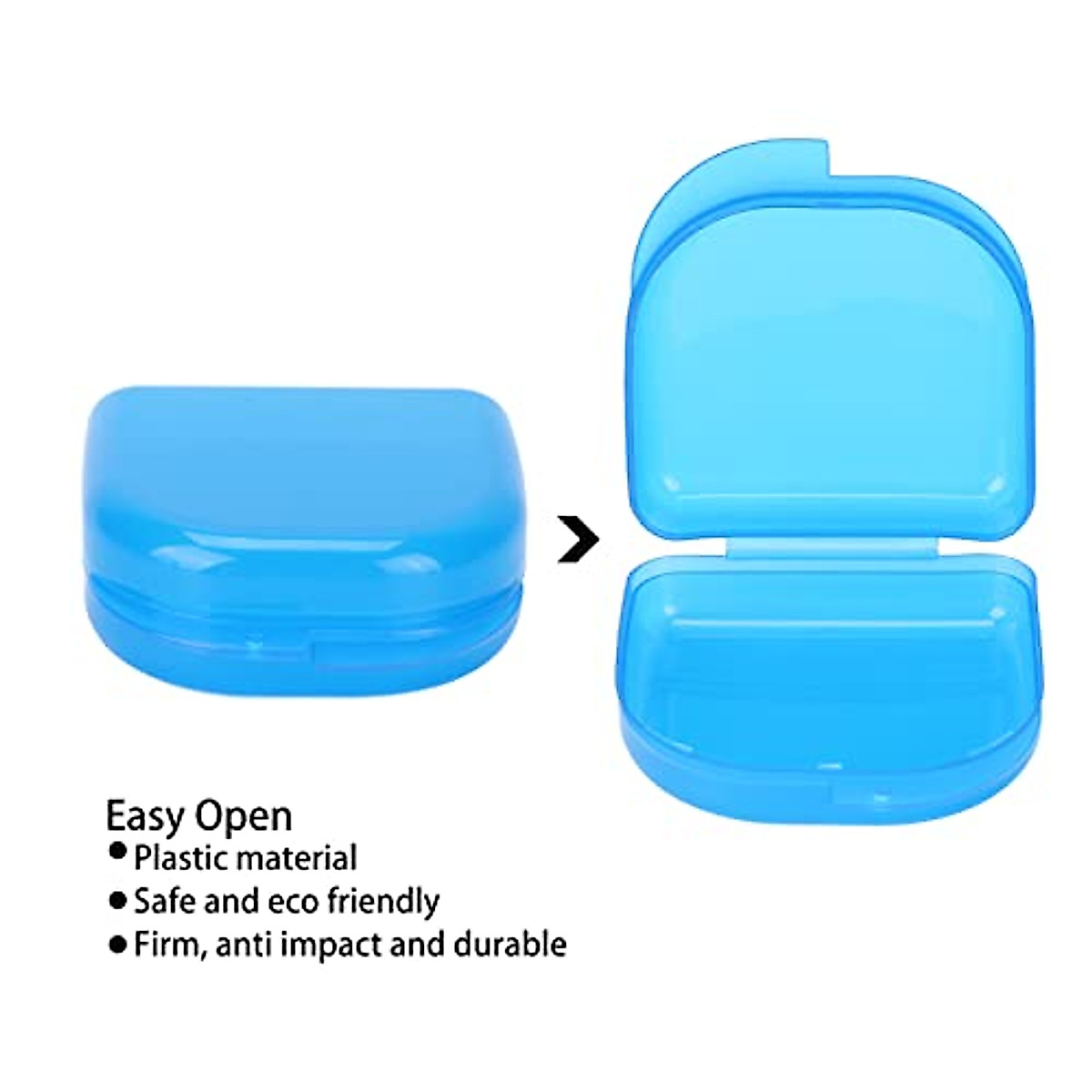 Denture Case, Compact Portable Dustproof Denture Storage Box 4pcs Plastic Mellow Firm Sturdy for Dental Clinic for Home Travel for Men Women
