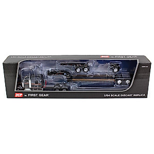 DCP 1/64 Kenworth W900L 86" Aerodyne w/ 320" Frame, Lowboy, Booster & Flip Axle 60-1500