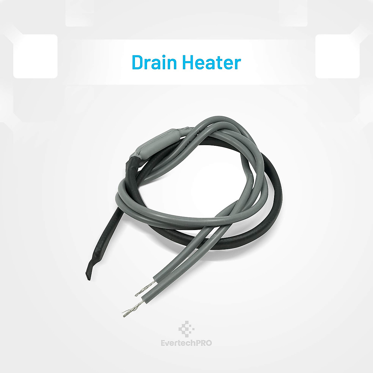 EVERTECHPRO SH502 Drain Heater tip 7/16" Diameter 120V 15W Size 13" Leads 18"