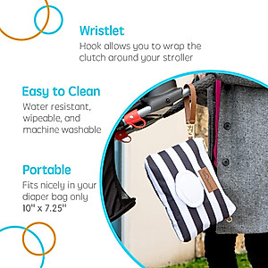 Bumco Diaper Clutch - Portable Wipes Dispenser & Baby Travel Essential, Airtight Baby Wipes Dispenser, Refillable Wipes Container, Travel Baby Essentials, Baby Wipe Dispenser, Diaper Bag Purse